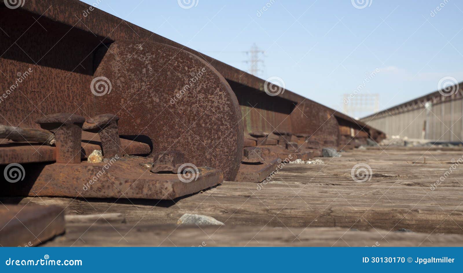 Rusted Train Track stock photo. Image of metal, worn - 30130170