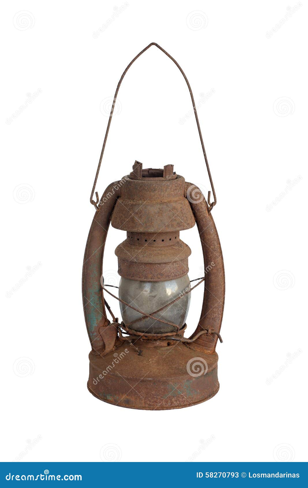 Rusted kerosene lamp stock image. Image of storm, studio - 58270793