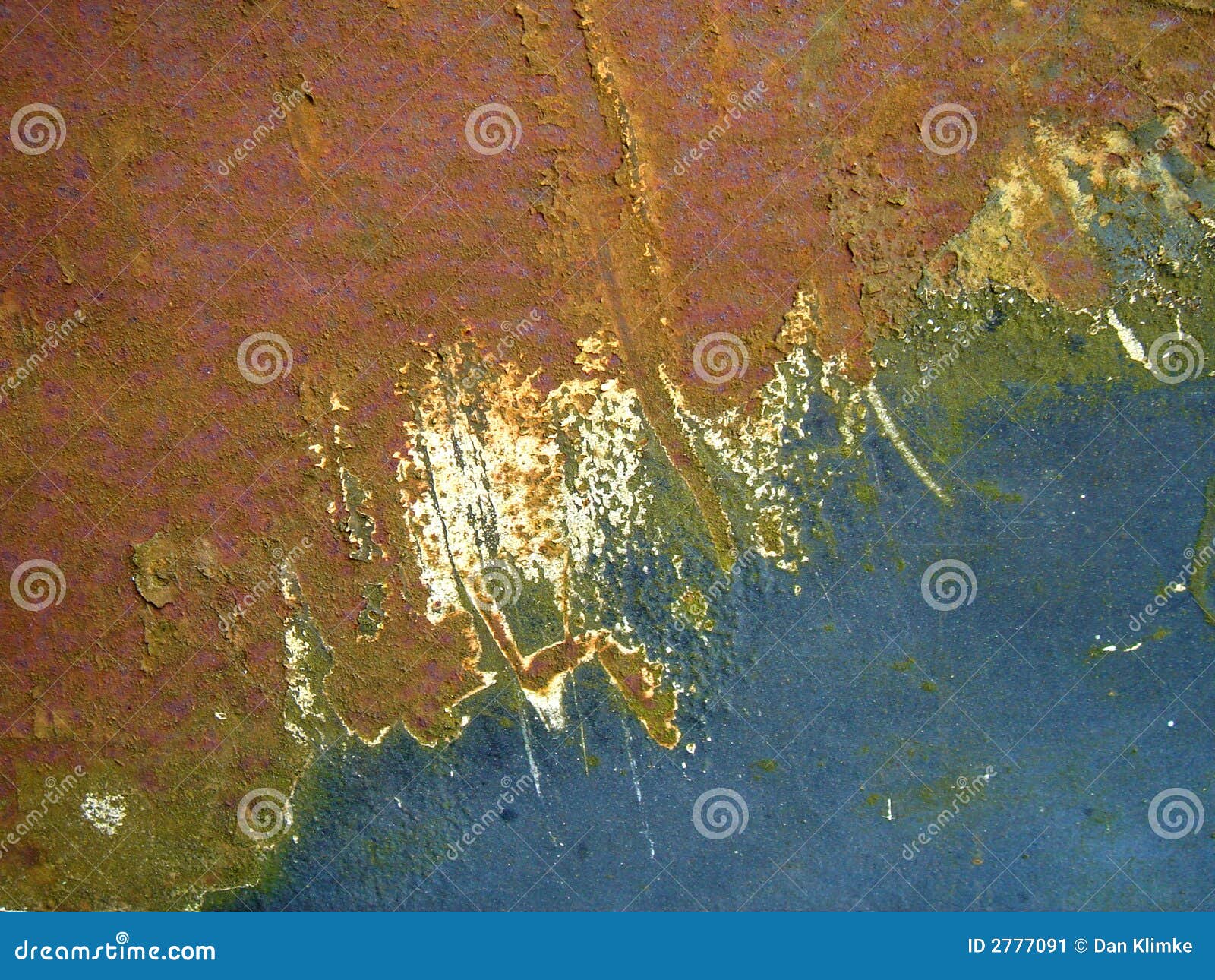 Rusted Metal With Faded Paint And Worn Texture Stock Photo ...