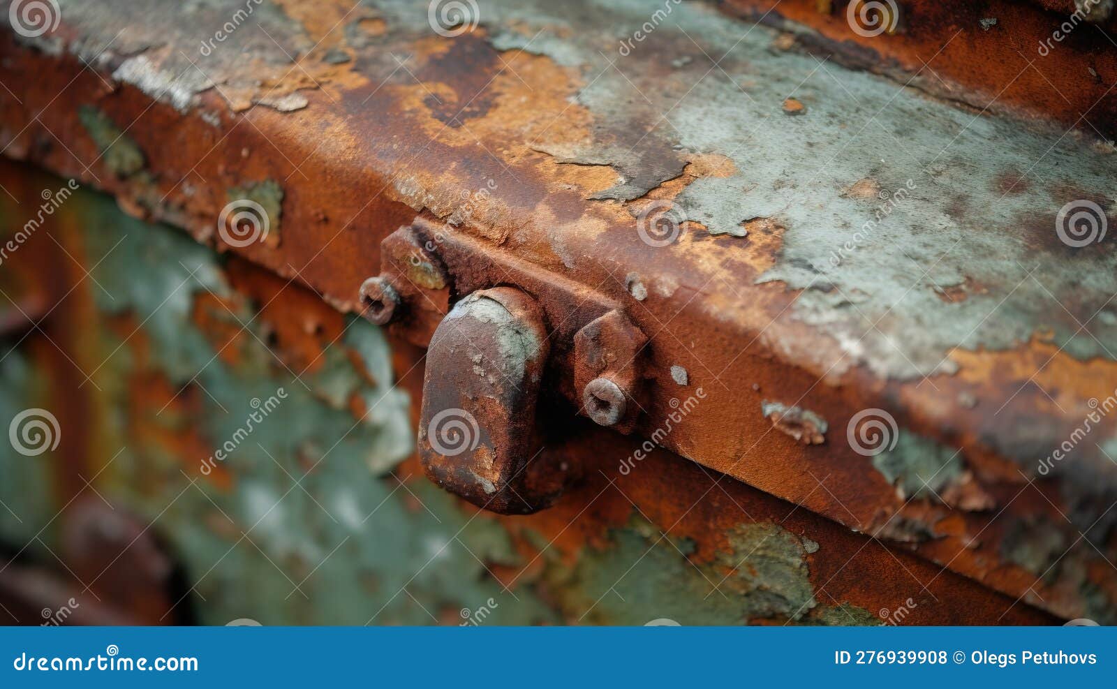 A Rusted Metal Box with a Latch on the Front of it and a Rusted Metal ...