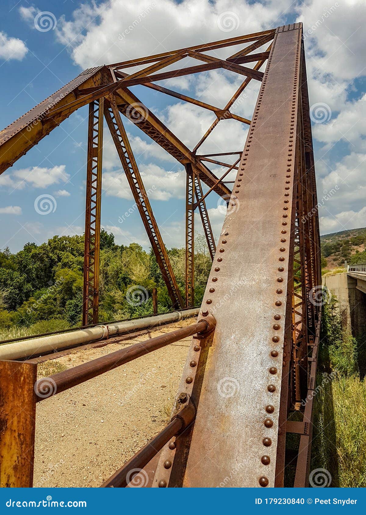 Rusted Metal Bridge No Longer in Use Stock Photo - Image of recreation ...