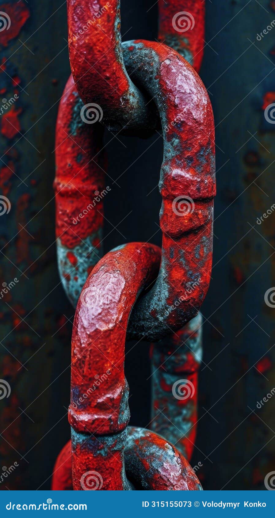 Rusted Metal Chain Hanging from Side of Building Stock Illustration ...