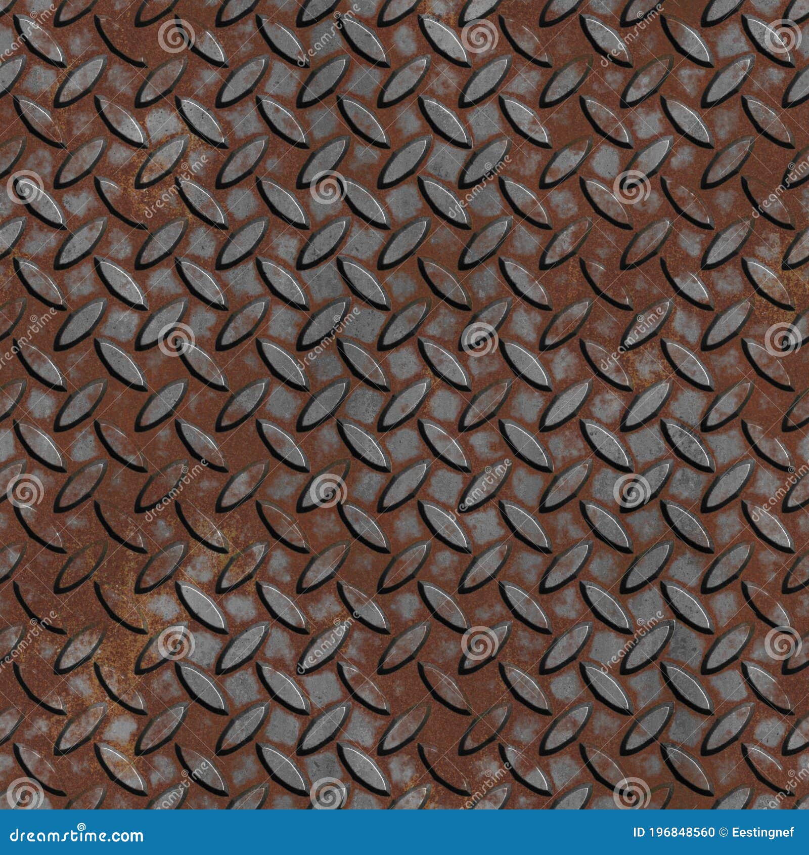 Rusted Metal Floor Plate Background. Seamless Pattern Stock ...