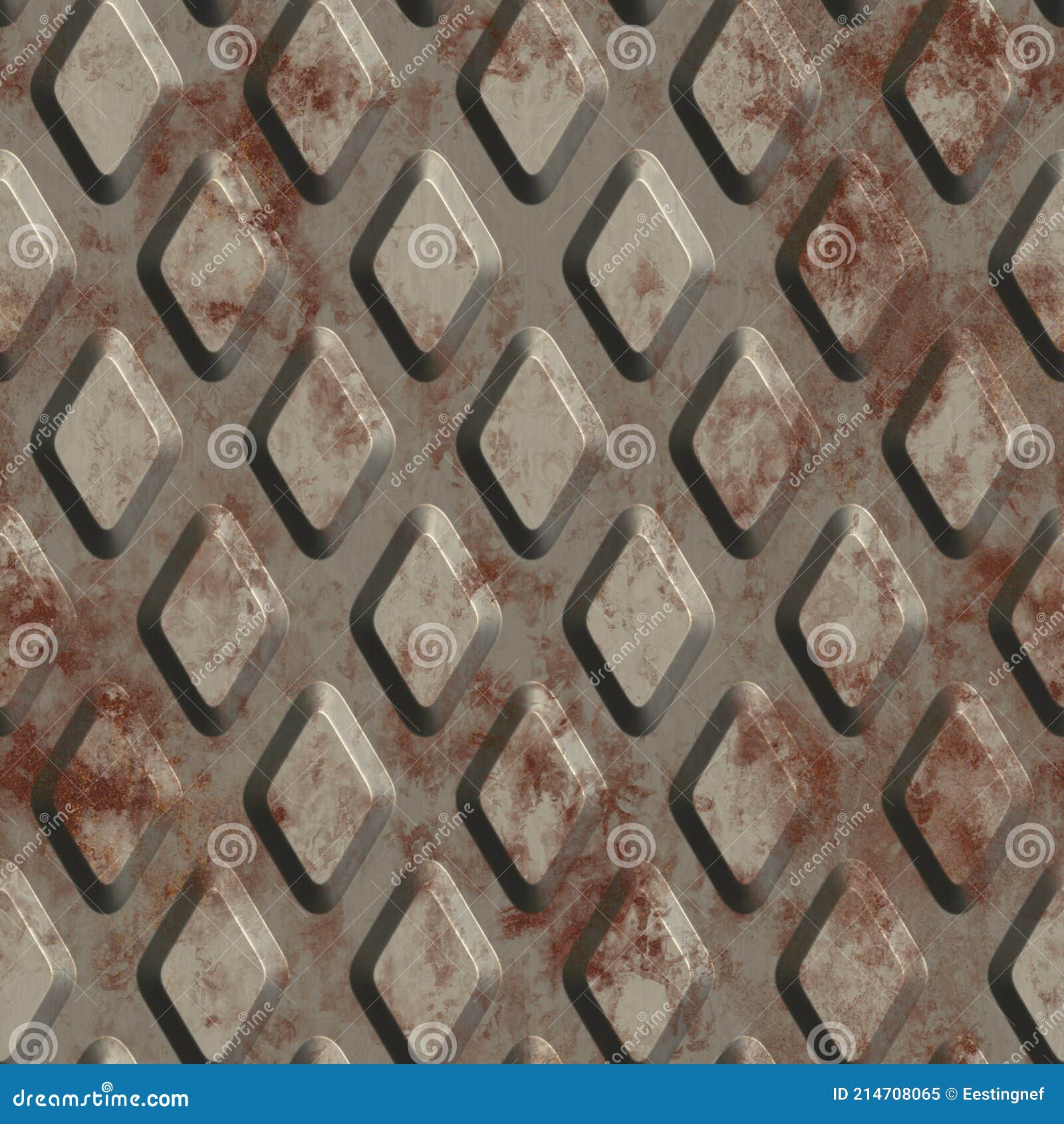 Rusted Metal Floor Plate Background. Seamless Pattern Stock ...