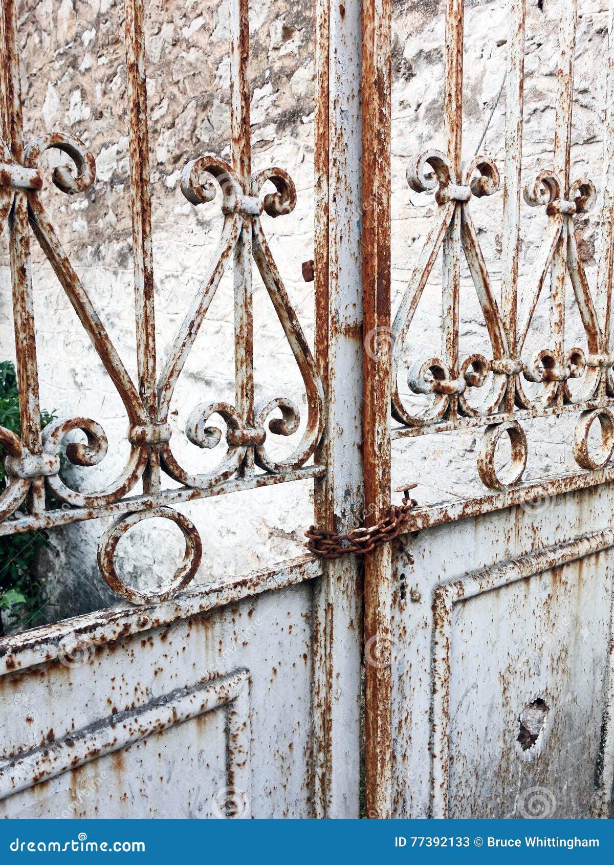 Rusted Metal Gate stock image. Image of shut, neglected - 77392133