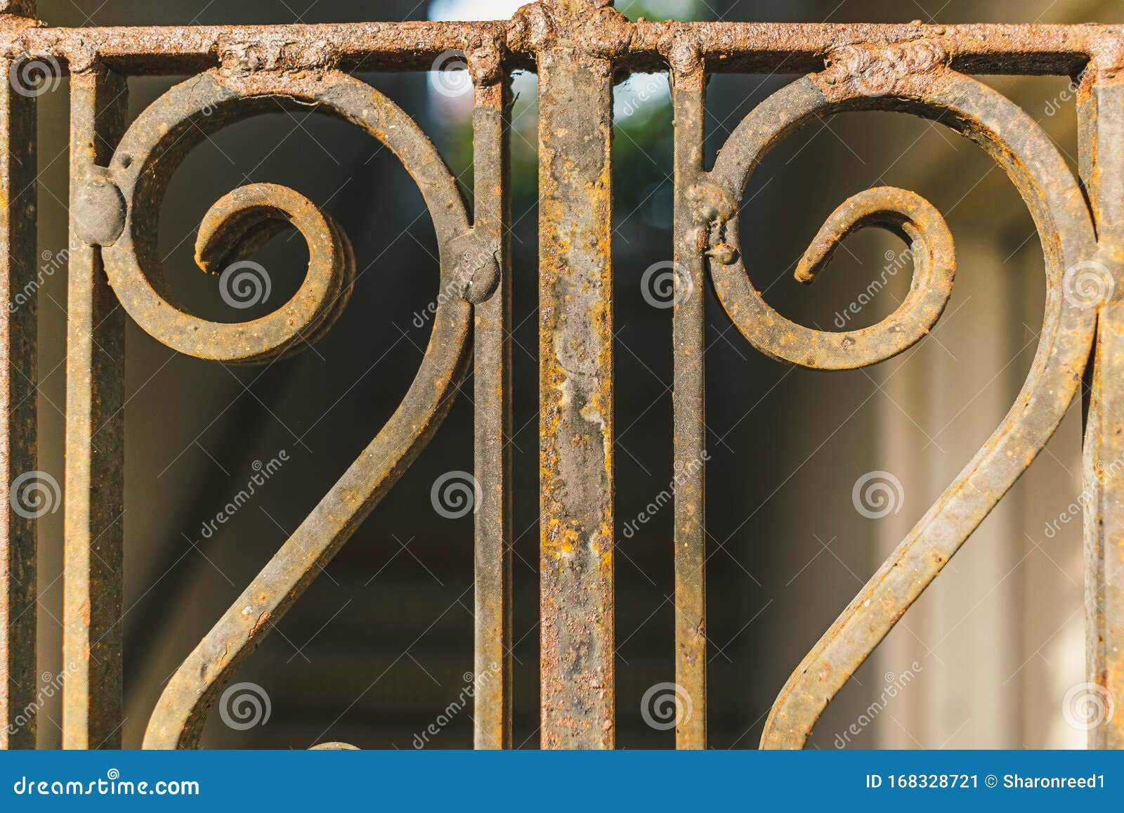 Rustic Metal Gate Spiral Pattern Background Texture Stock Image - Image ...