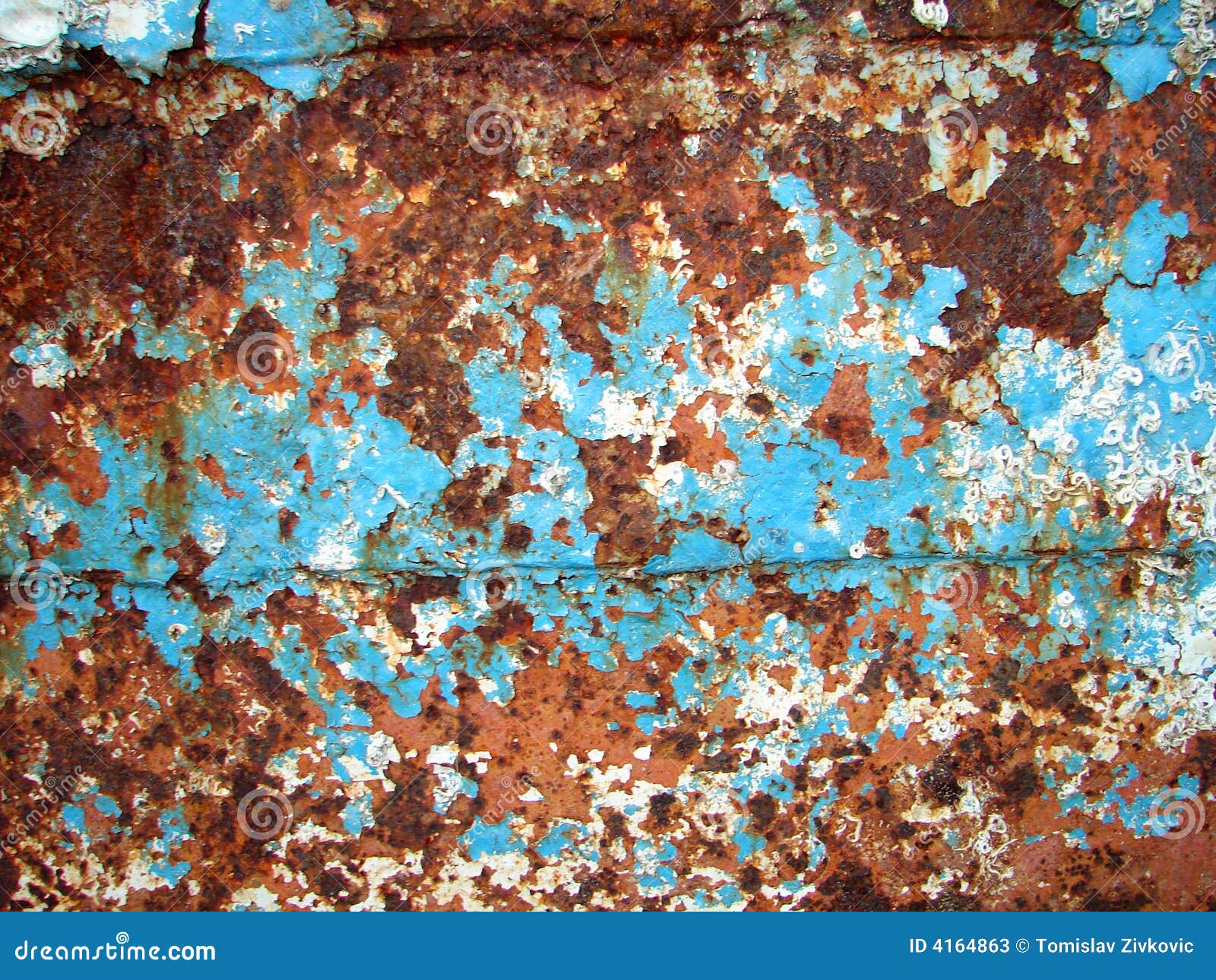 Rusted metal plate stock image. Image of oxidize, blue - 4164863