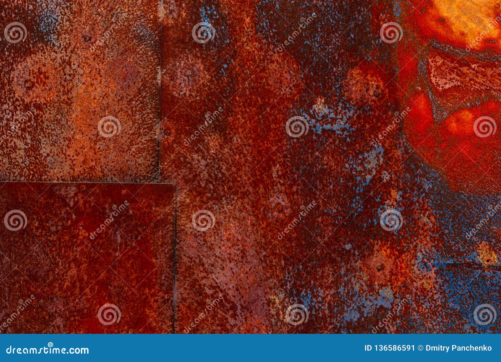 Rusted Metal Plate Close Up Stock Image - Image of damaged, material ...