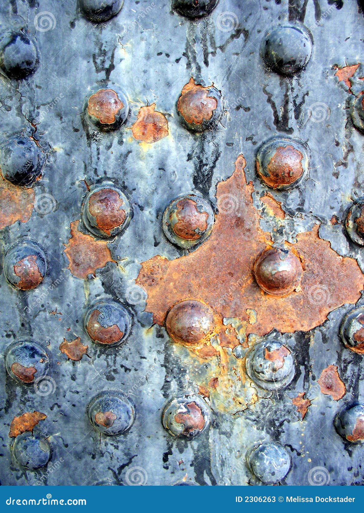 Rusted metal rivets stock image. Image of durable, ironworks - 2306263