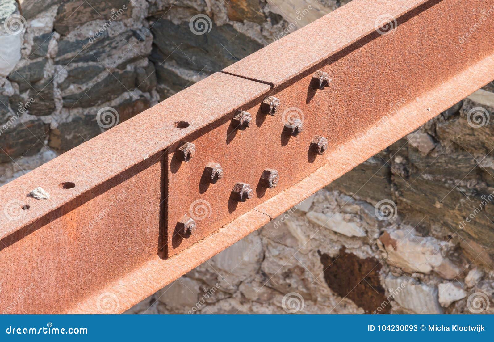 Rusted metal support beam stock image. Image of industrial - 104230093