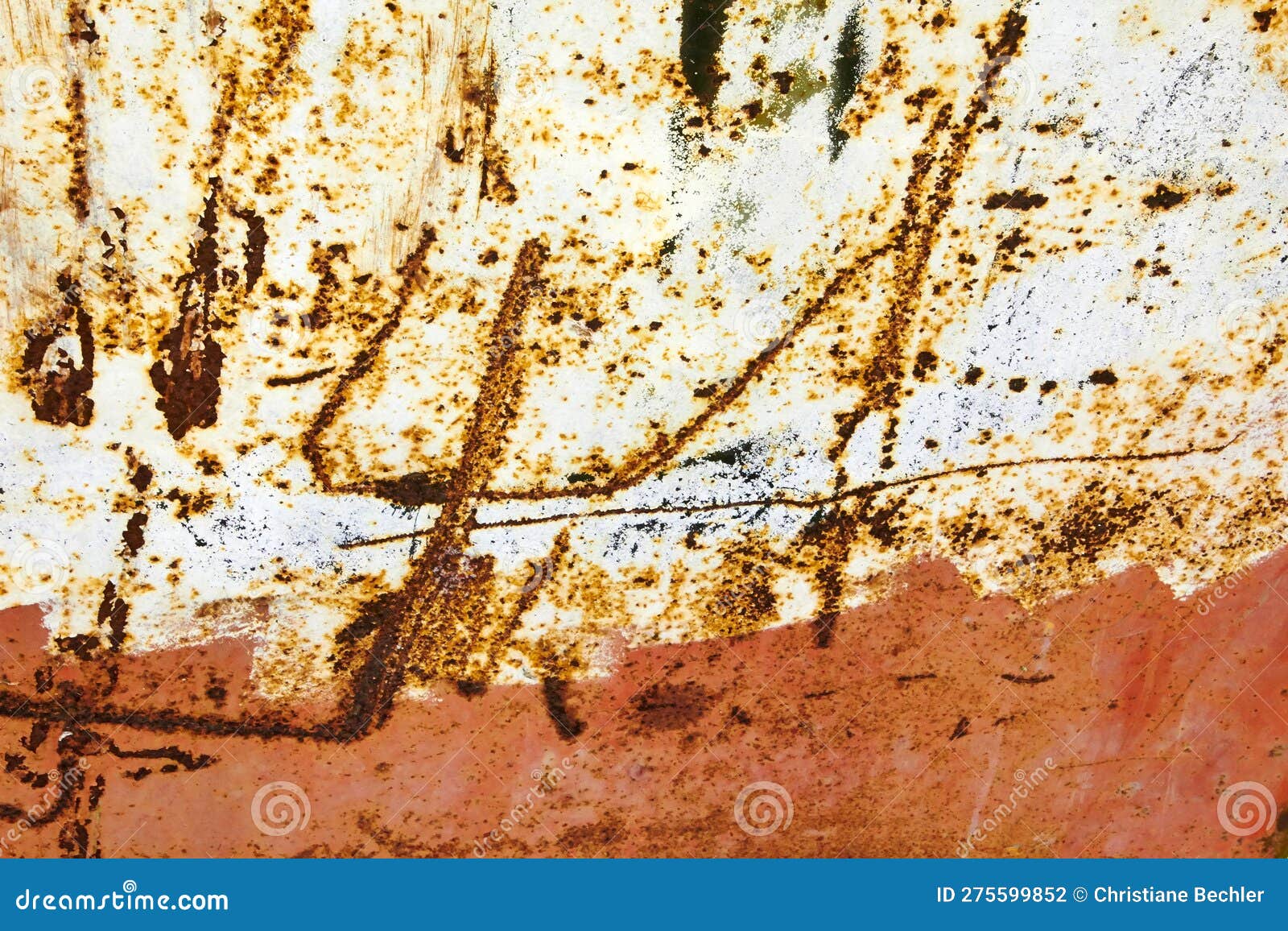 Rusted Metal Surface with Different Structures and Colors Stock Photo ...