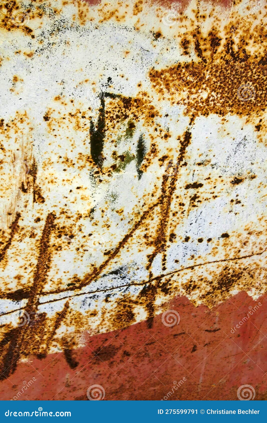 Rusted Metal Surface with Different Structures and Colors Stock Image ...