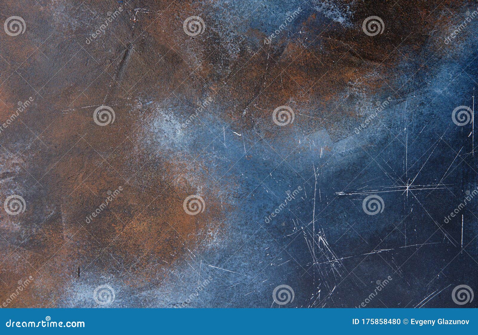 Rusted Metal Texture. Blue with a Rust Effect Stock Photo - Image of ...