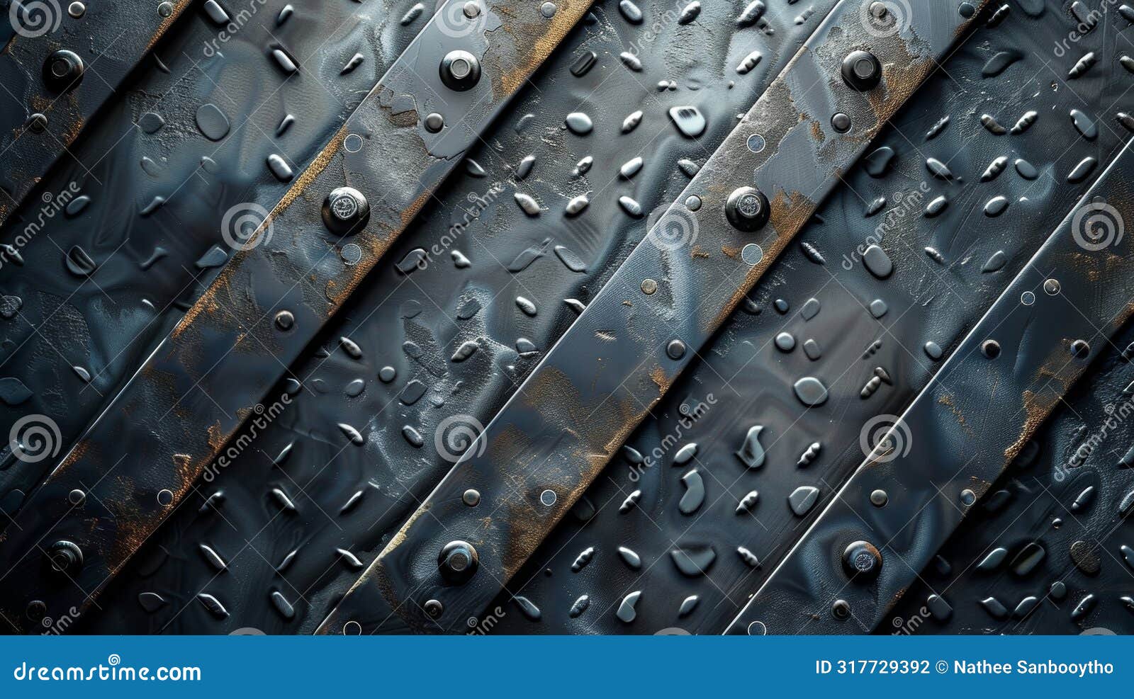 Rusted Metal Texture with Rivets Stock Illustration - Illustration of ...