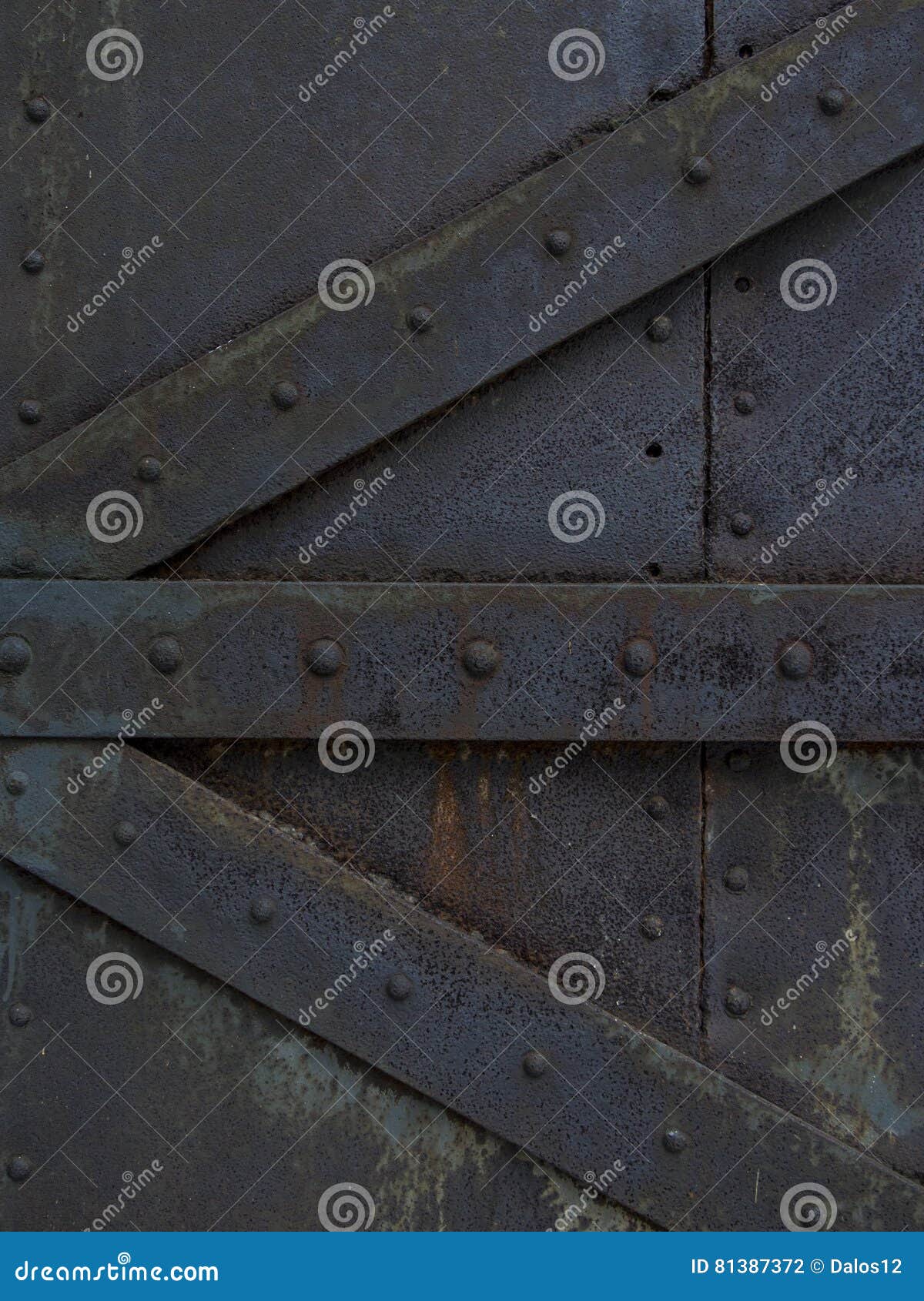 Rusted Metal Rivets Screws