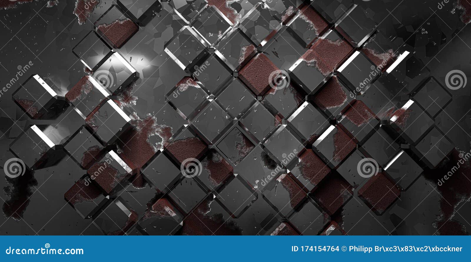 Rusted Metal Texture Surface Made of Cube Boxes Industrial Background ...