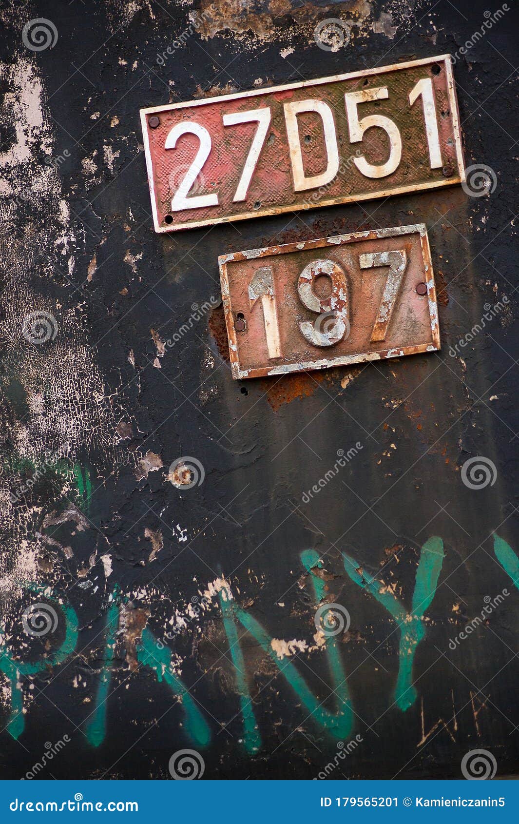 Rusted nameplate stock image. Image of train, nameplate - 179565201