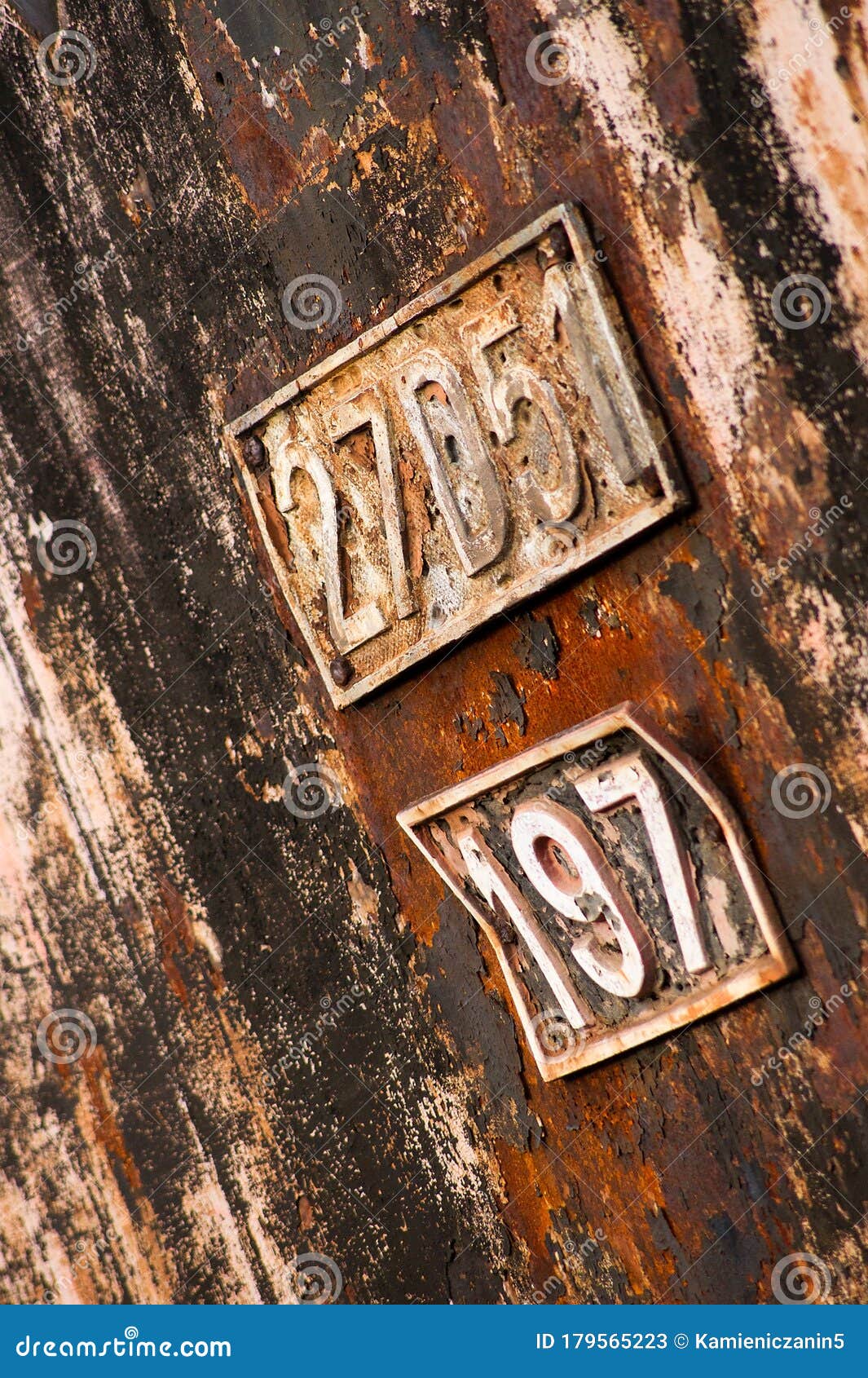Rusted nameplate stock image. Image of track, rusted - 179565223