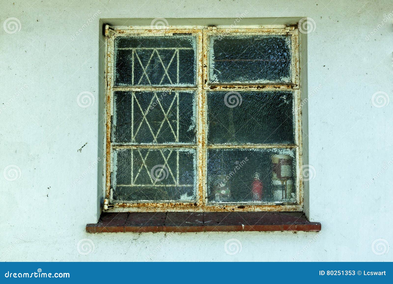 Rusted Neglected Window Frame With Flaking Putty Royalty-Free Stock ...