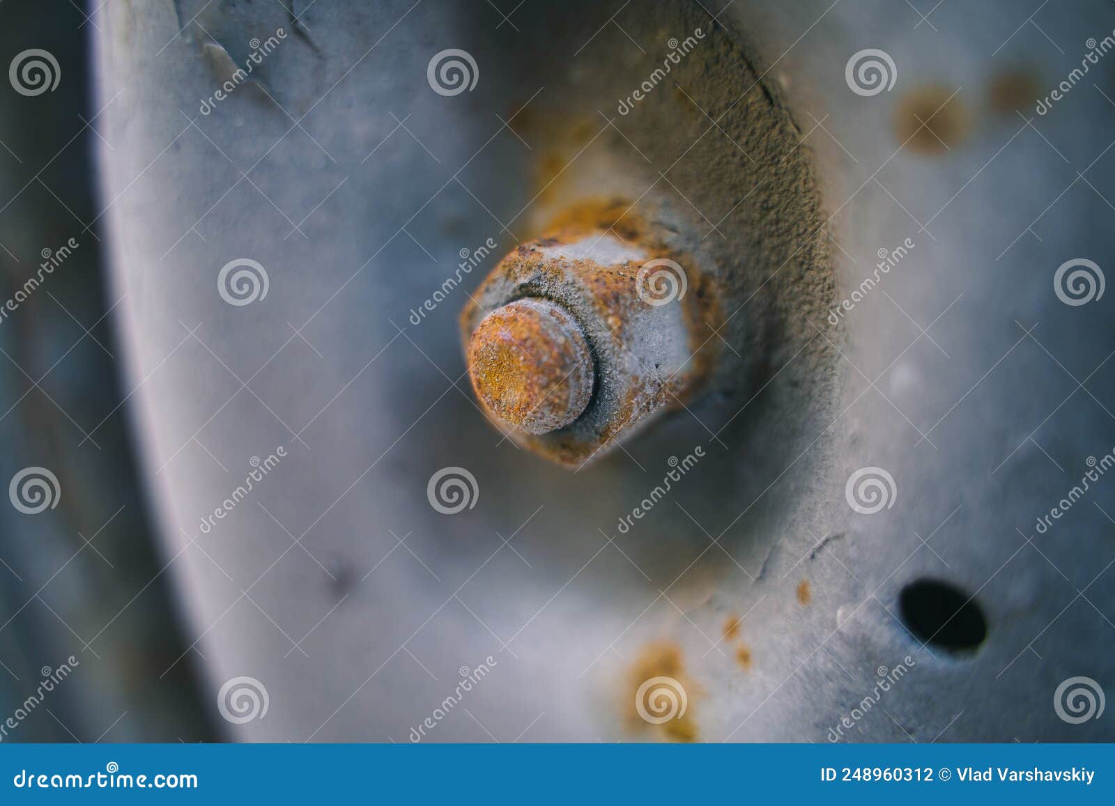 Rusted Nut on a Wheel Stud Close-up Stock Photo - Image of service ...