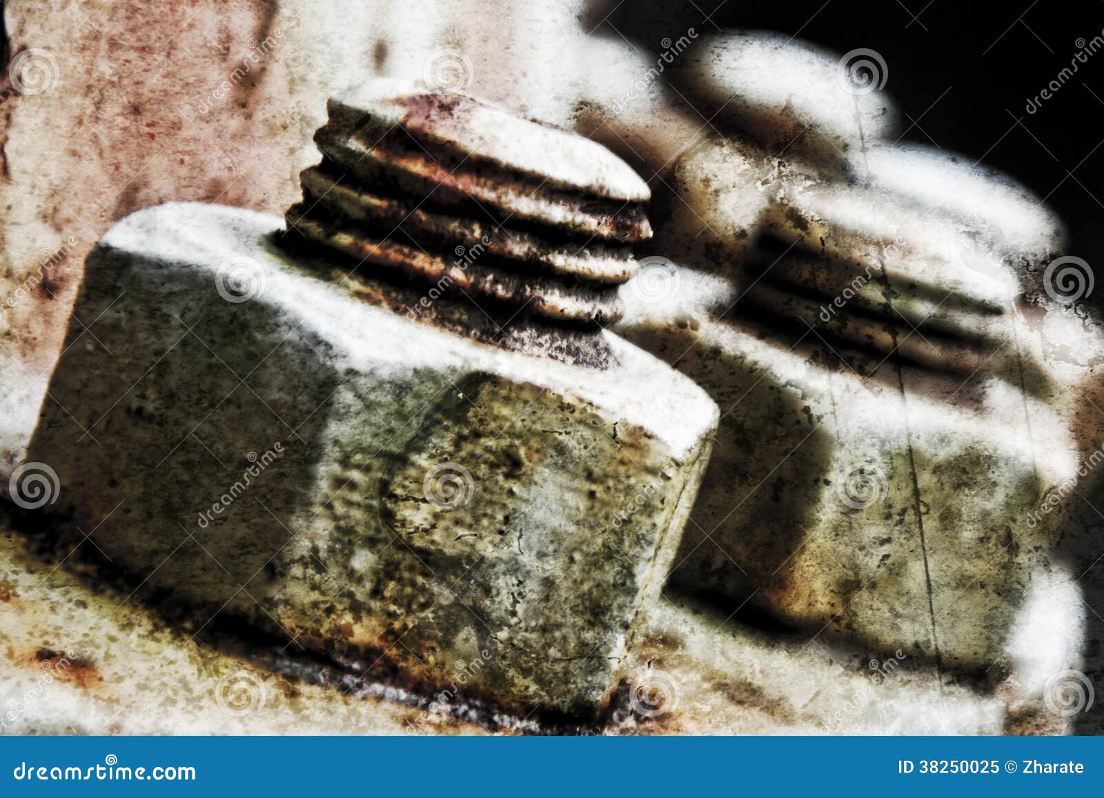 Rusted nuts stock image. Image of steel, equipment, hexagon - 38250025