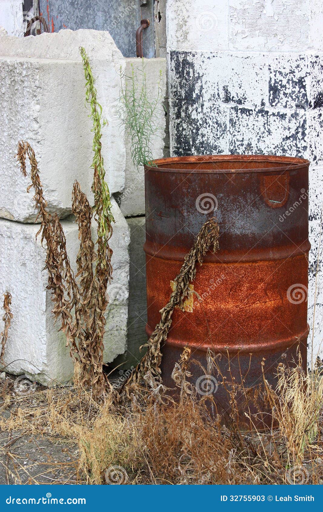 Rusted Oil Barrel stock image. Image of deserted, stay - 32755903