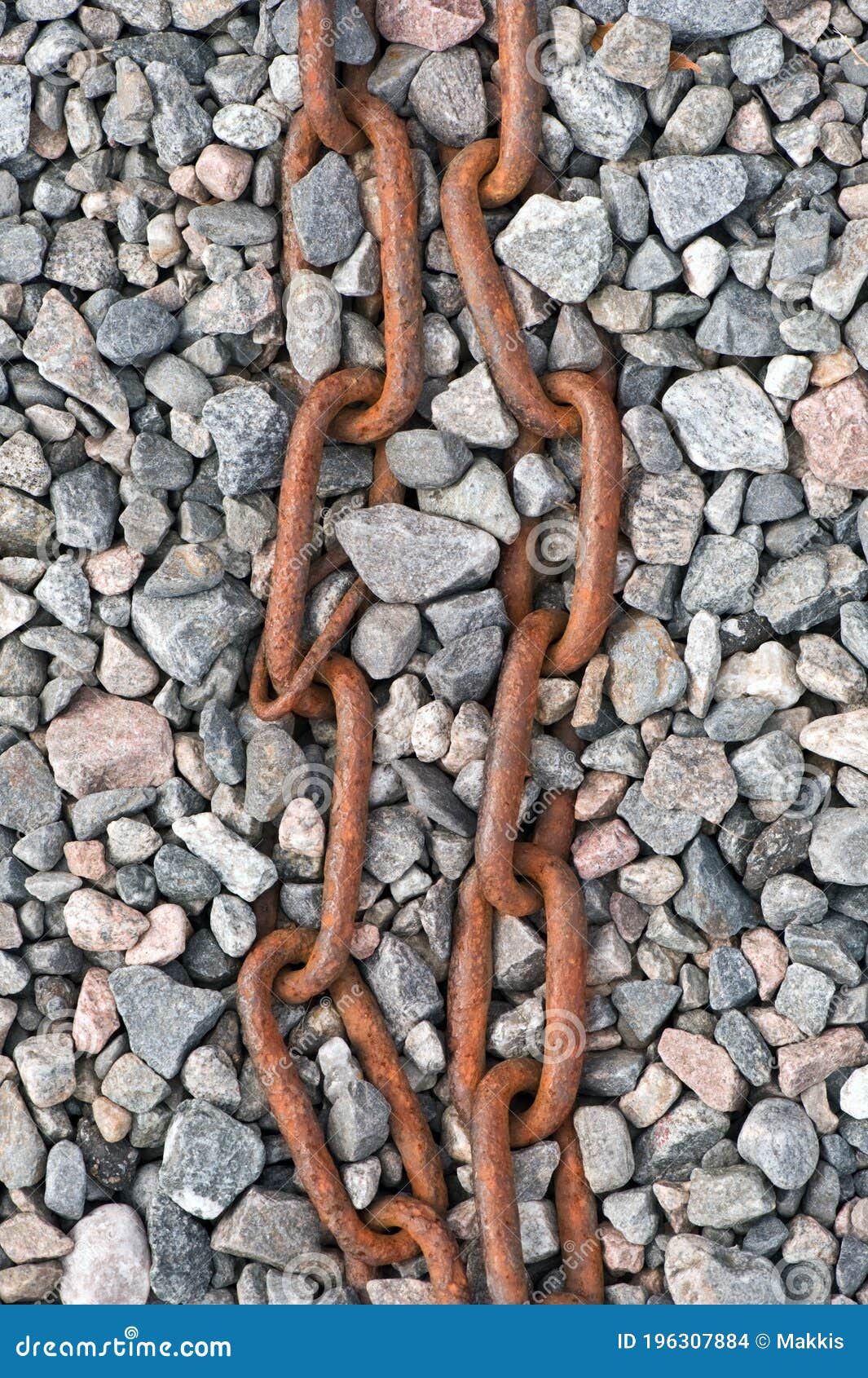 Rusted old chain on gravel stock photo. Image of dirty - 196307884