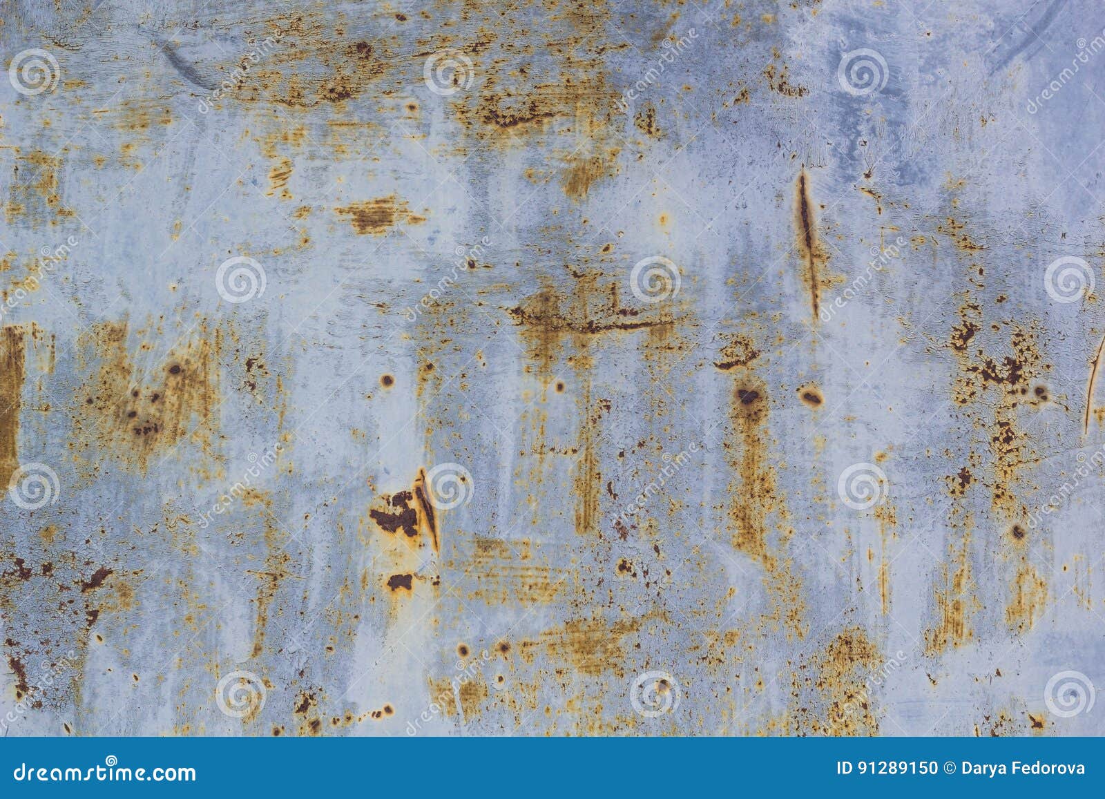 Rusted Painted Metal Wall Corrosion with Streaks of Rust Stock Photo ...