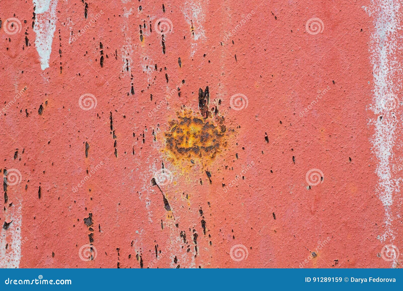 Rusted Painted Metal Wall Corrosion with Streaks of Rust Stock Image ...