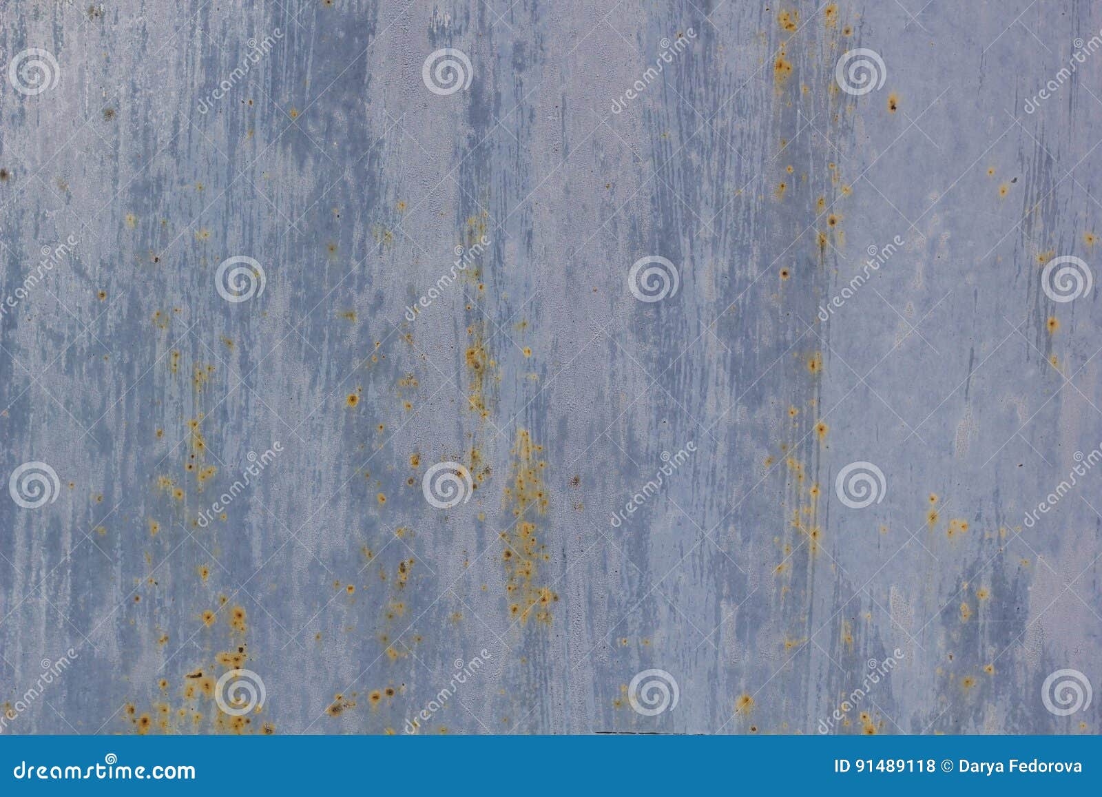 Rusted Painted Metal Wall Corrosion with Streaks of Rust Stock Photo ...