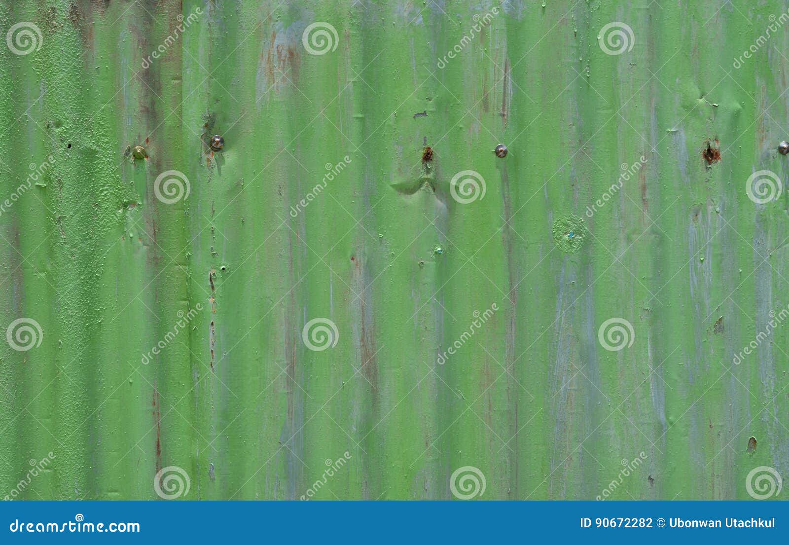 Rusted and Pale Green Galvanized Iron Plate Stock Photo - Image of ...