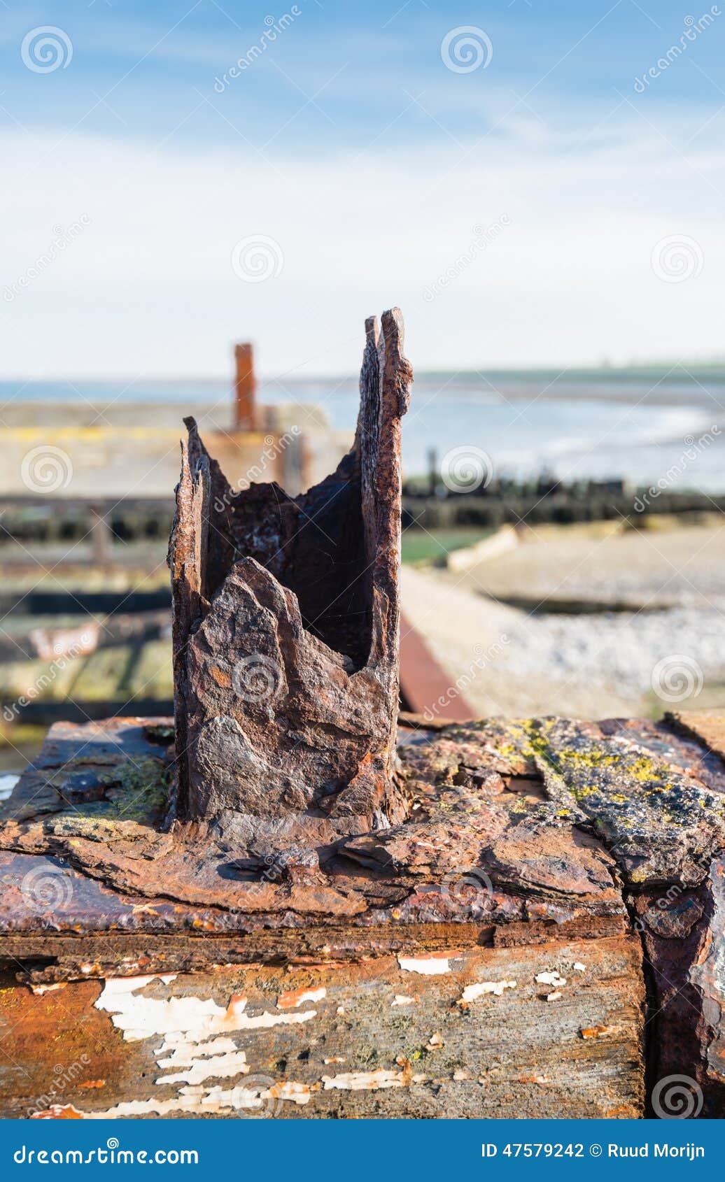 Rusted Part of an Old Jetty Stock Photo - Image of damage, covered ...