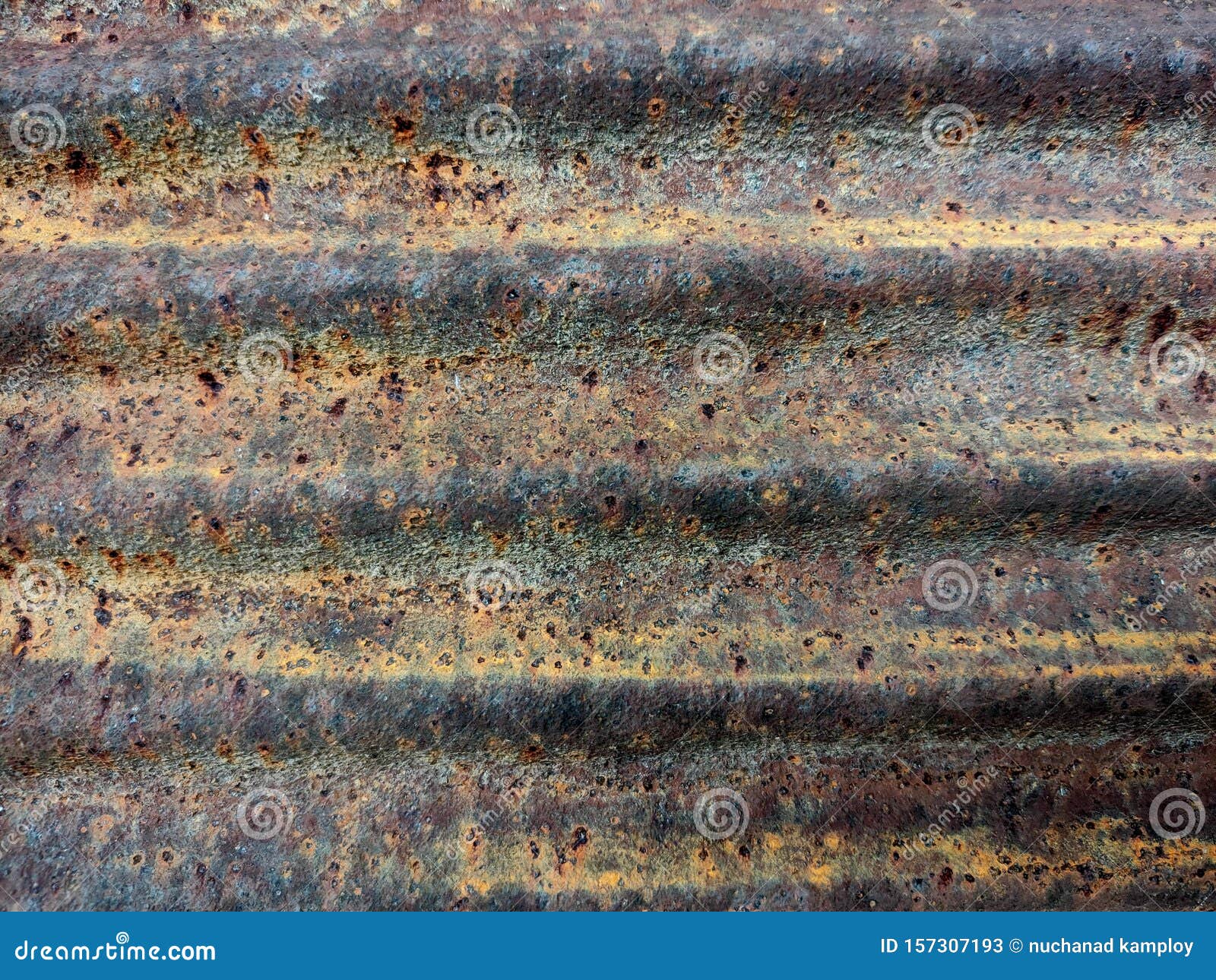 Rusted Tin Sheets Patchwork Wall Texture And Flat Background Royalty ...