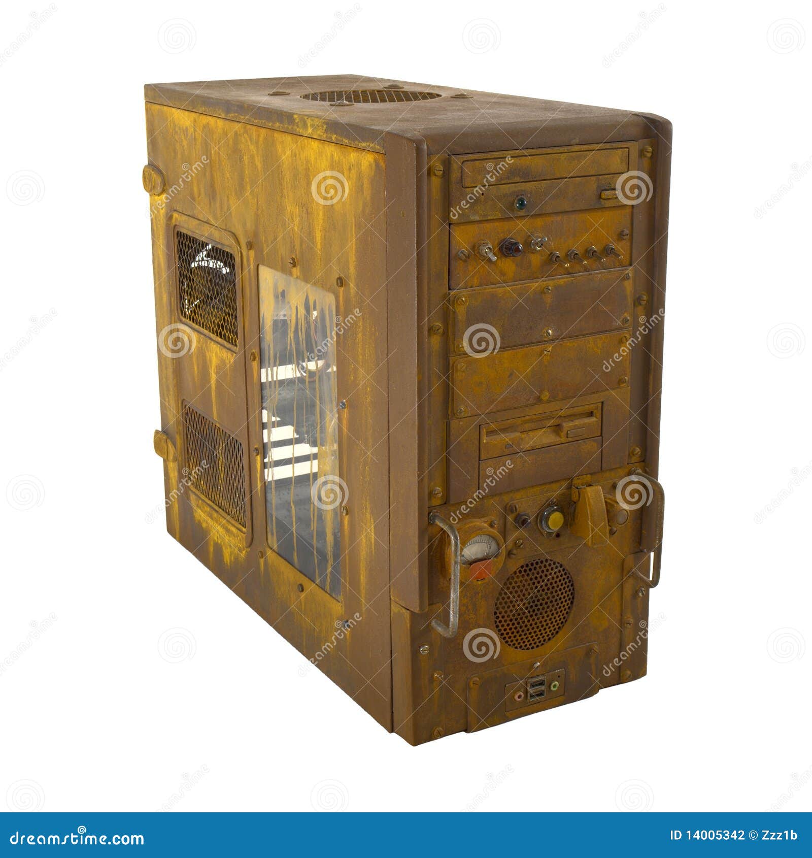 Rusted PC case closed stock photo. Image of painted, ampermeter - 14005342