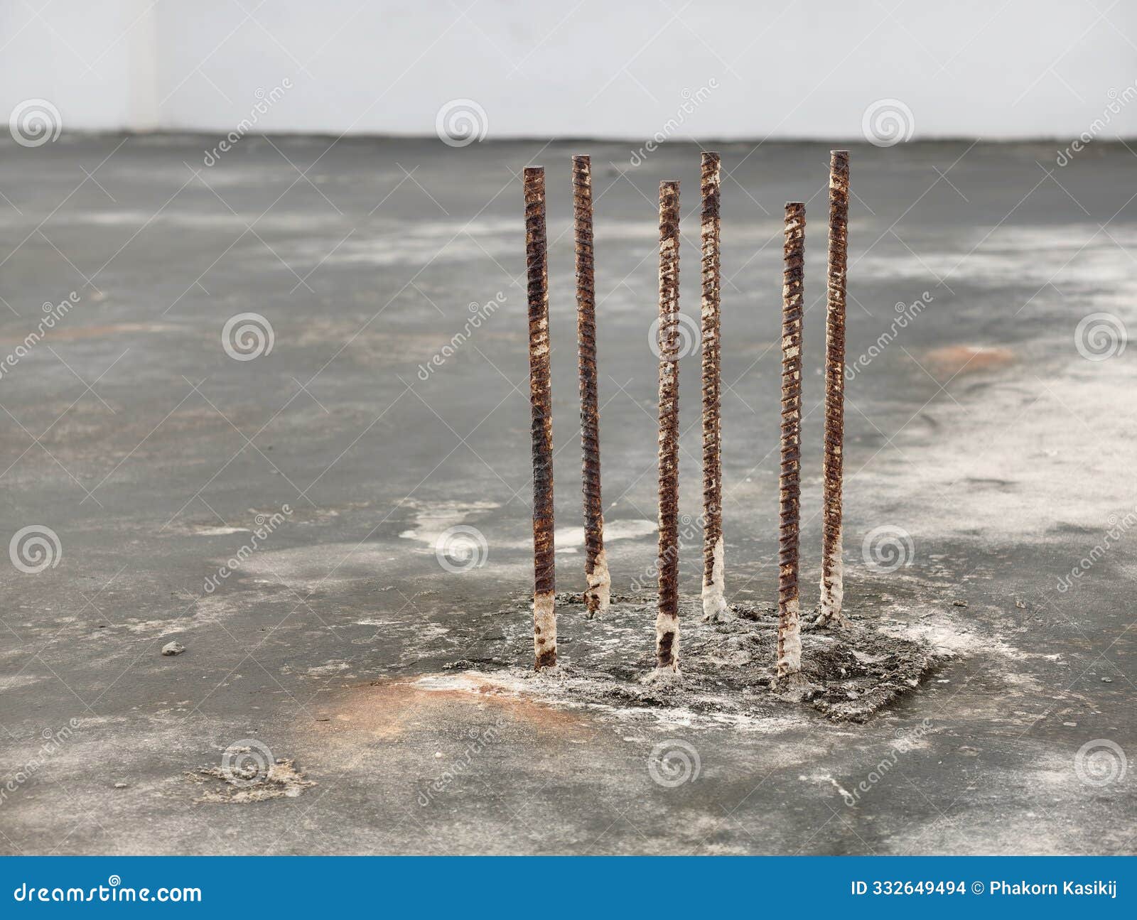 Rusted Rebar, Part of the Building S Structural Framework, on the ...