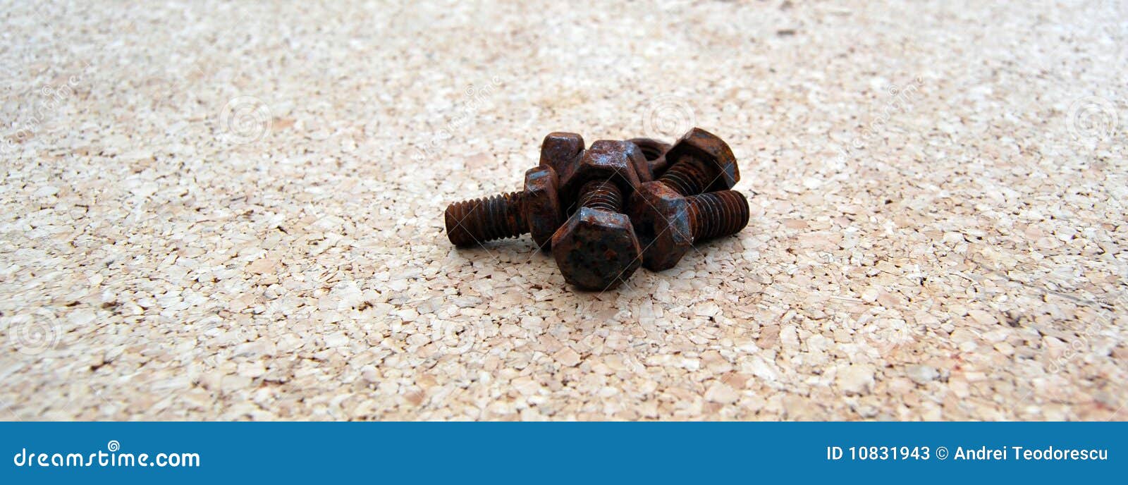Rusted screws stock image. Image of shine, iron, plate - 10831943
