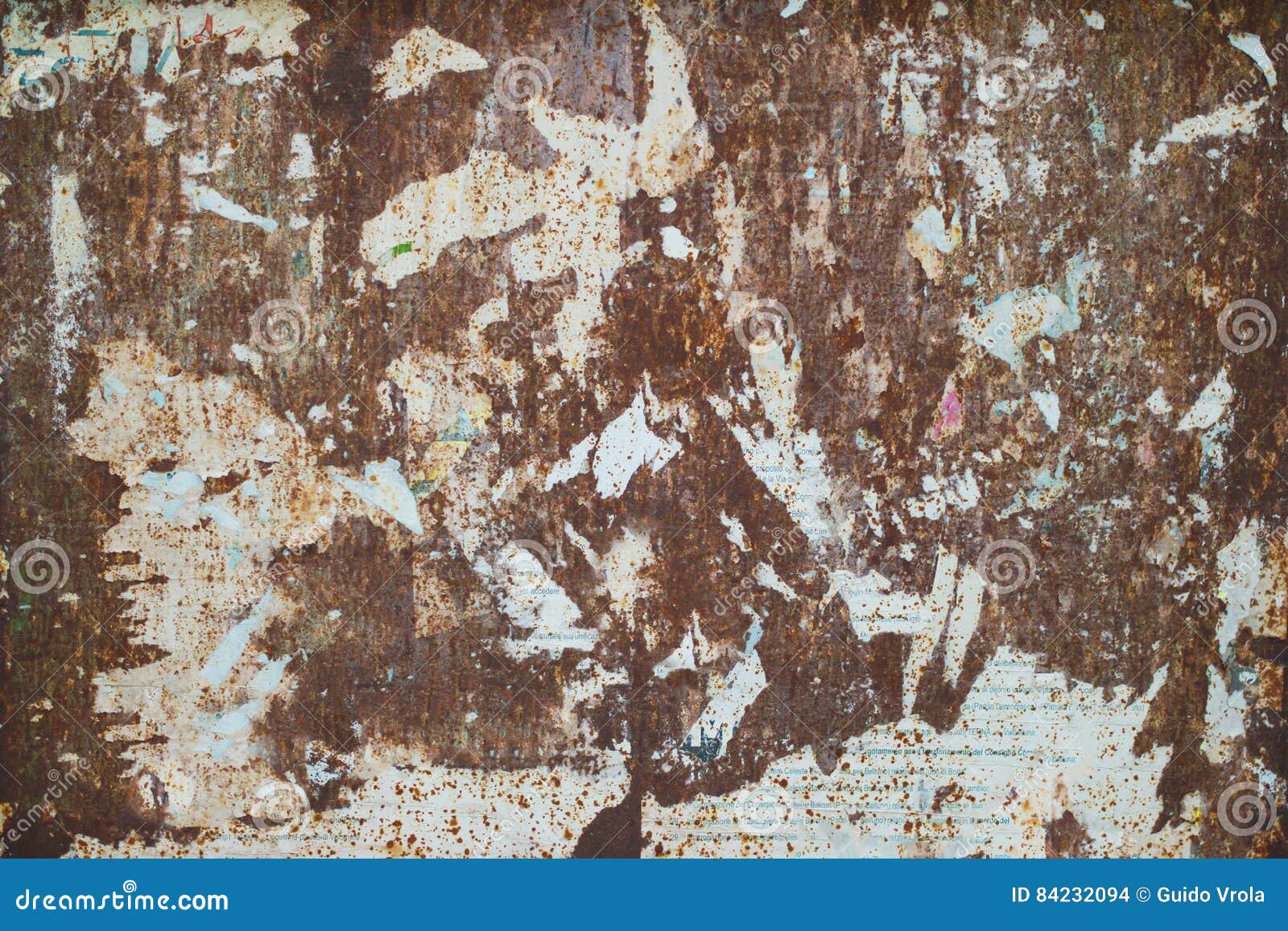 Rusted Sheet. Texture With Invasion Of Rust Pieces. Royalty-Free Stock ...