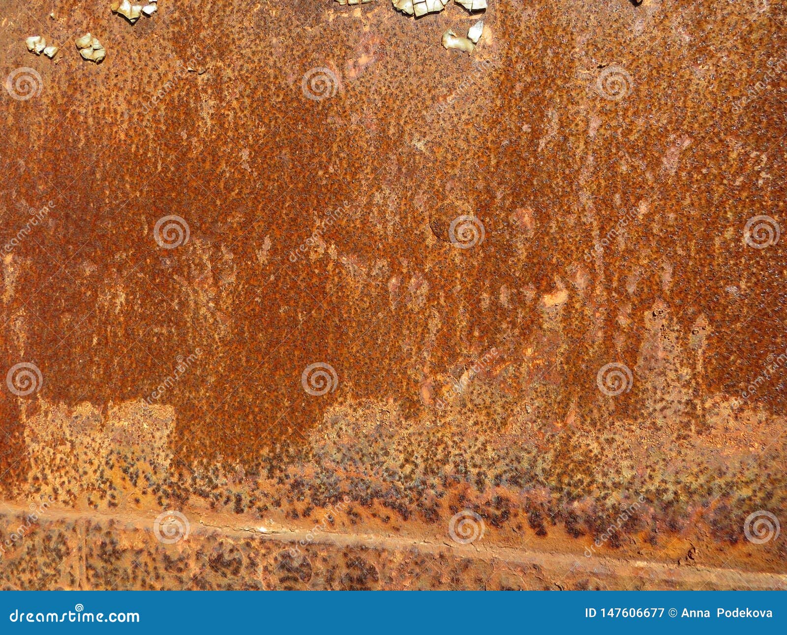 Rusted Sheet. Texture with Invasion of Rust Pieces. Stock Image - Image ...