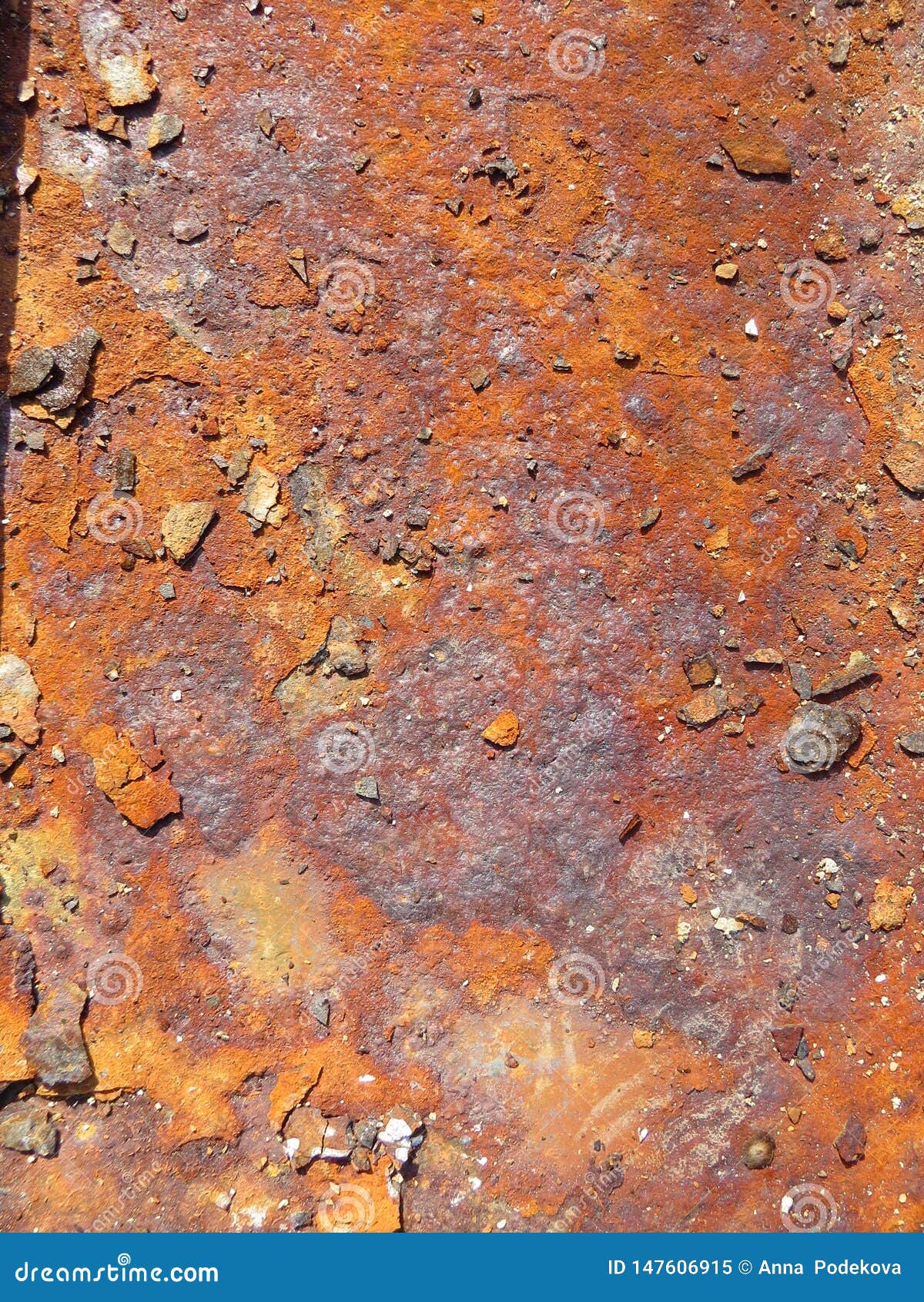 Rusted Sheet. Texture with Invasion of Rust Pieces. Stock Image - Image ...