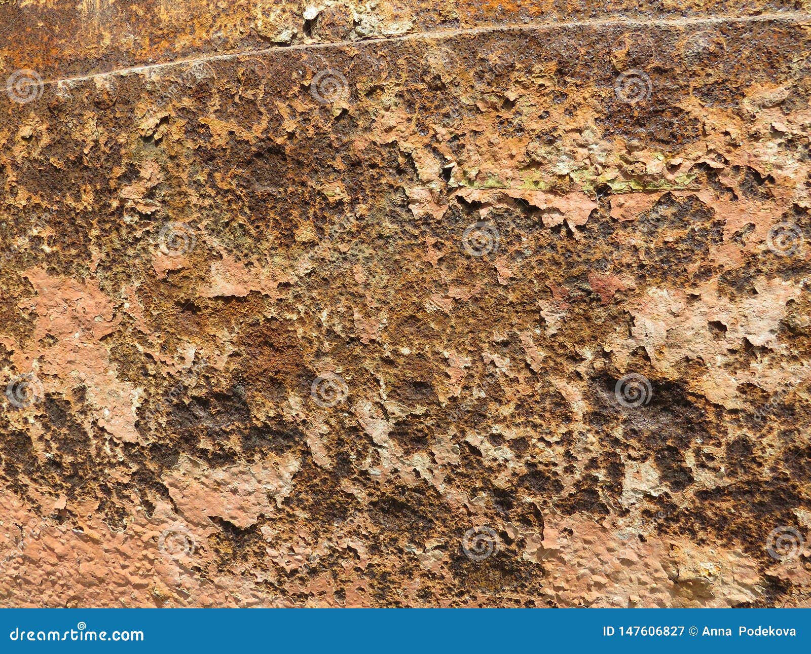 Rusted Sheet. Texture with Invasion of Rust Pieces. Stock Image - Image ...