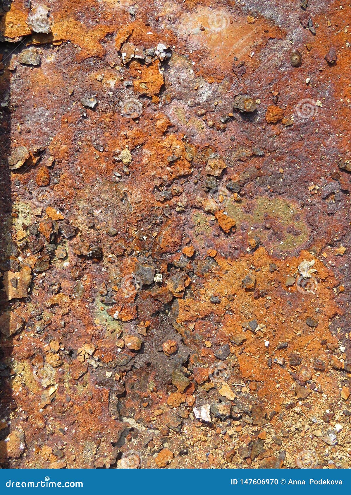 Rusted Sheet. Texture With Invasion Of Rust Pieces. Royalty-Free Stock ...