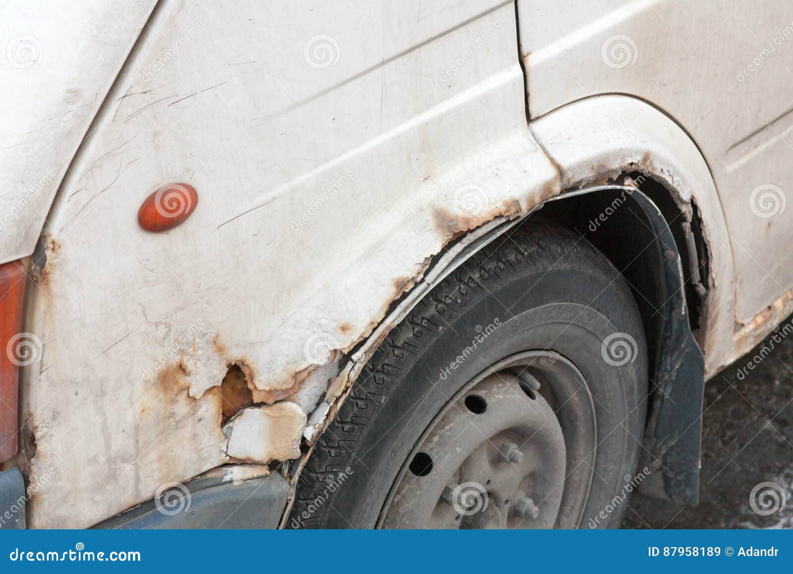The Rusted Side Panel of the Old Car Stock Image - Image of machine ...