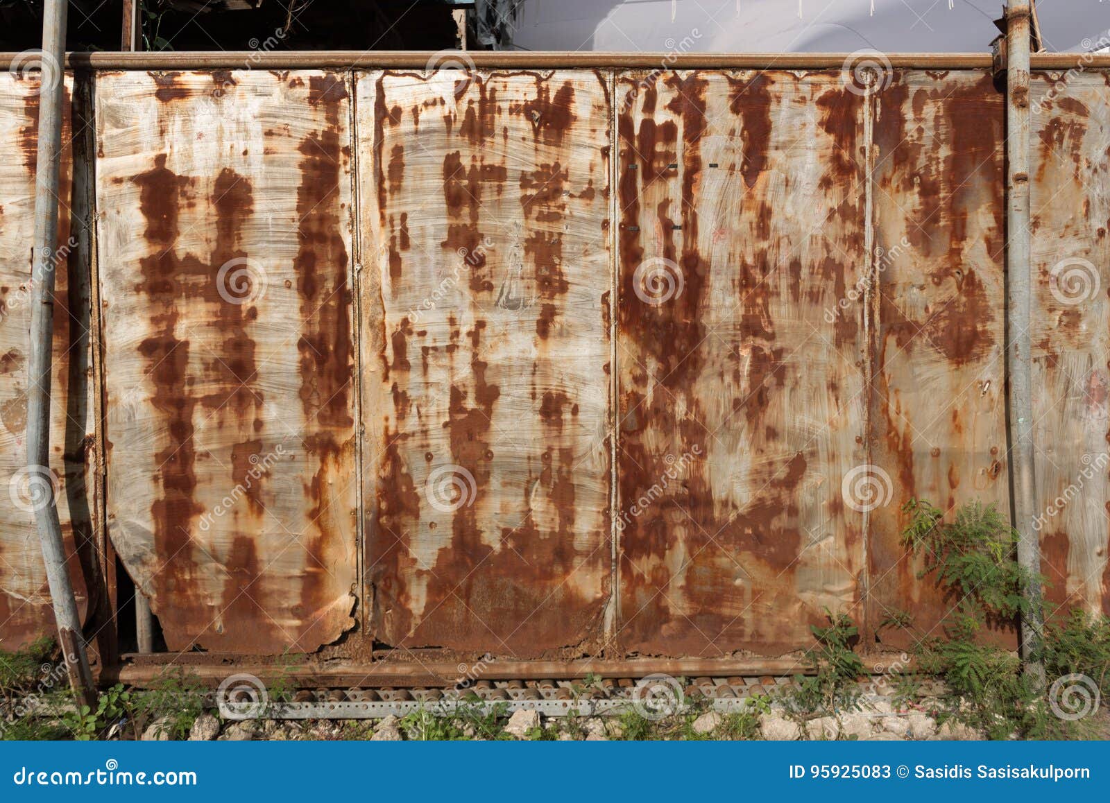 Rusted sliding gate stock image. Image of door, erosion - 95925083