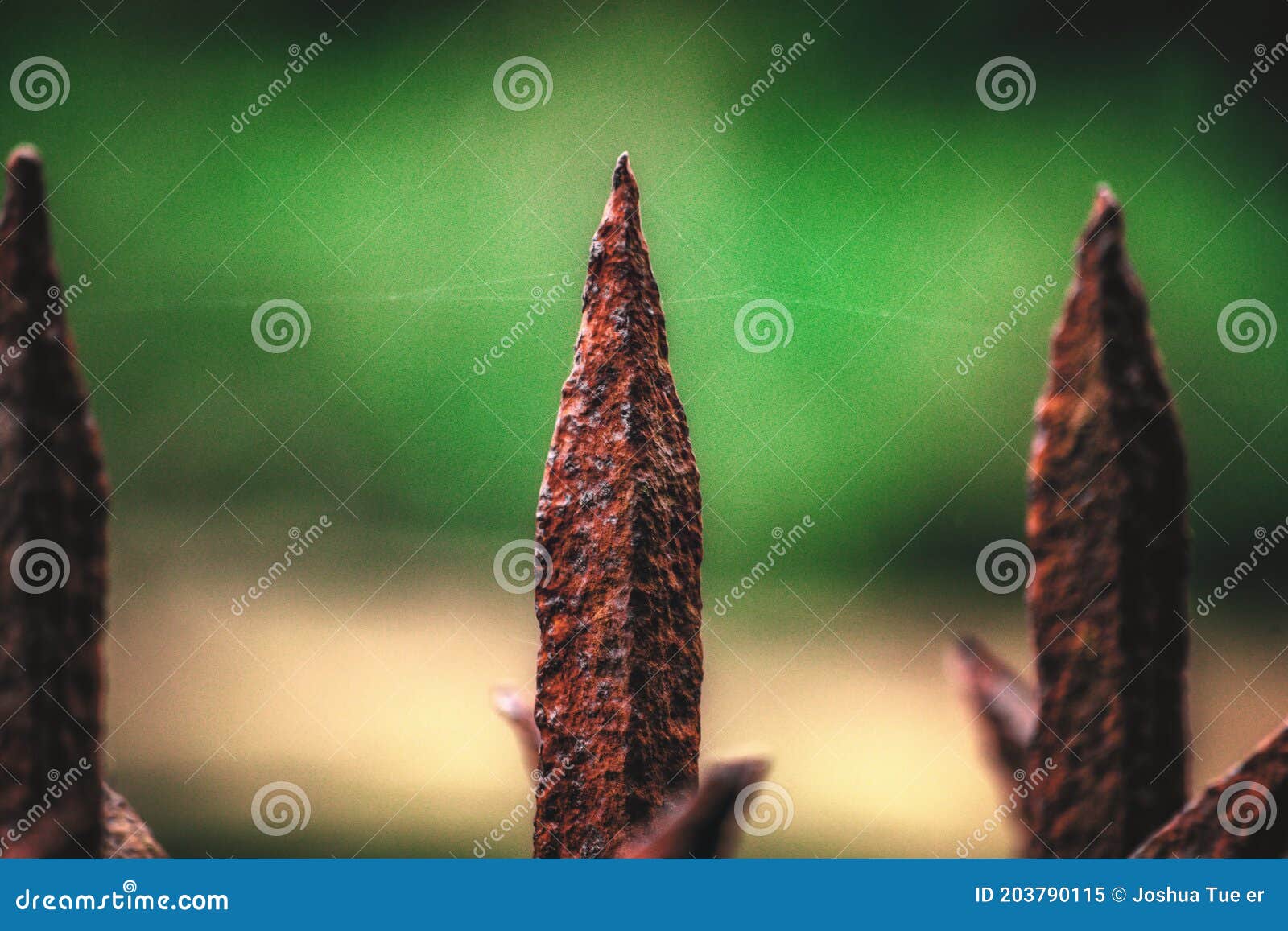 Rusted spikes stock image. Image of spikes, yellow, light - 203790115