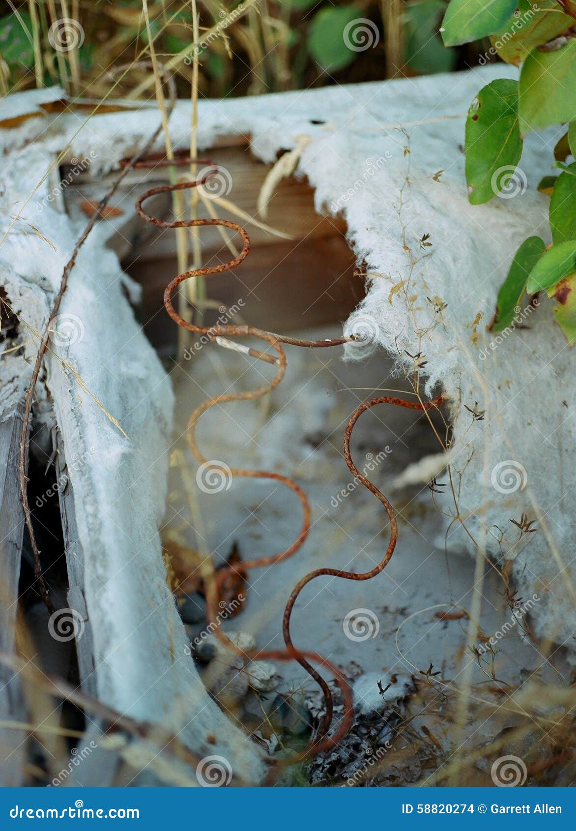 Rusted Spring in Old Box Spring Mattress Stock Photo - Image of ...