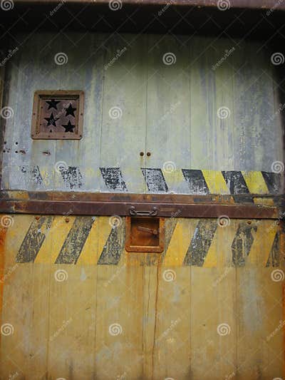 Rusted star door stock image. Image of rust, door, caution - 39939