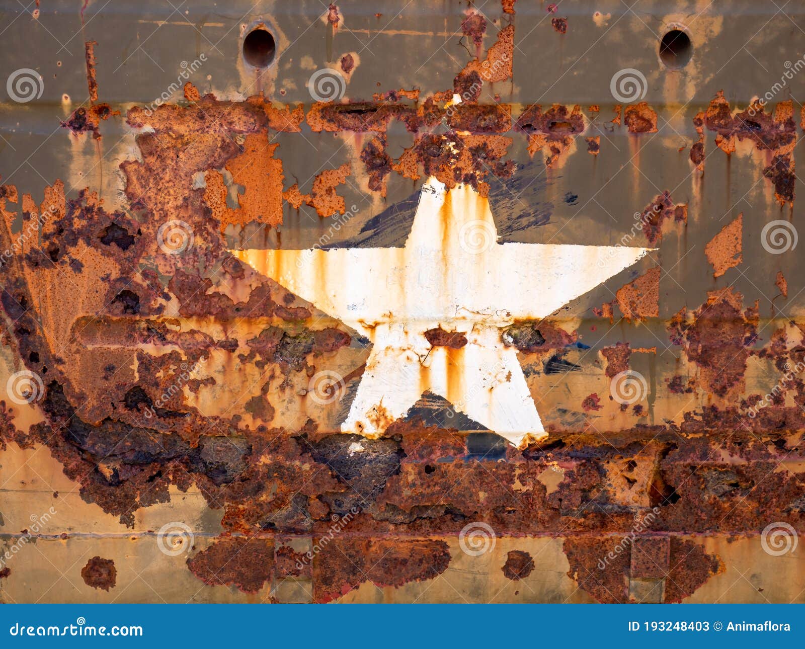 .rusted Star from the Us Army Stock Image - Image of allies, design ...
