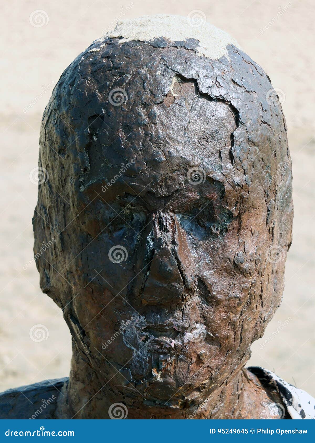 Rusted statue head editorial image. Image of beach, anotherplace - 95249645