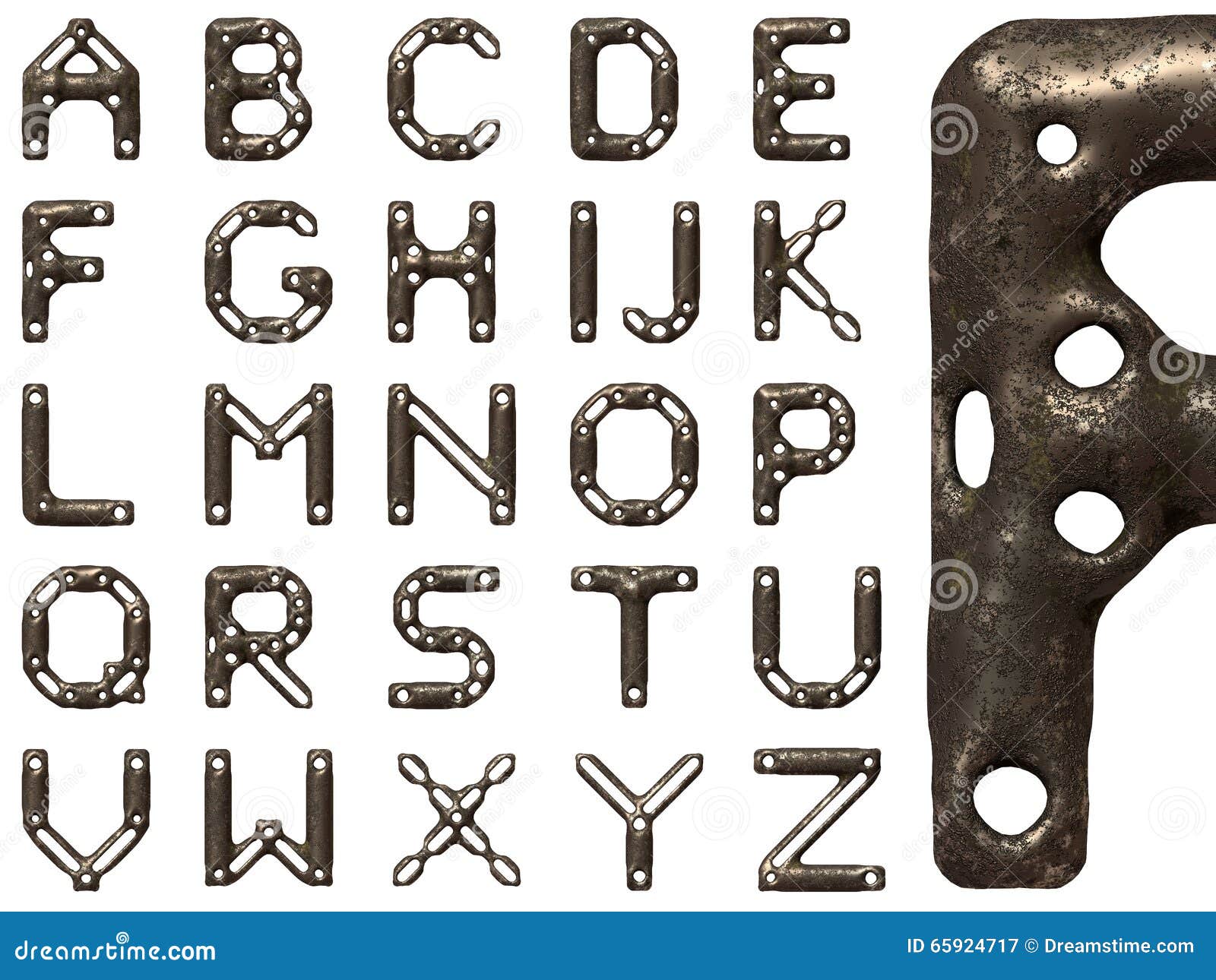 Rusted Steel Alphabet Royalty-Free Stock Photography | CartoonDealer ...
