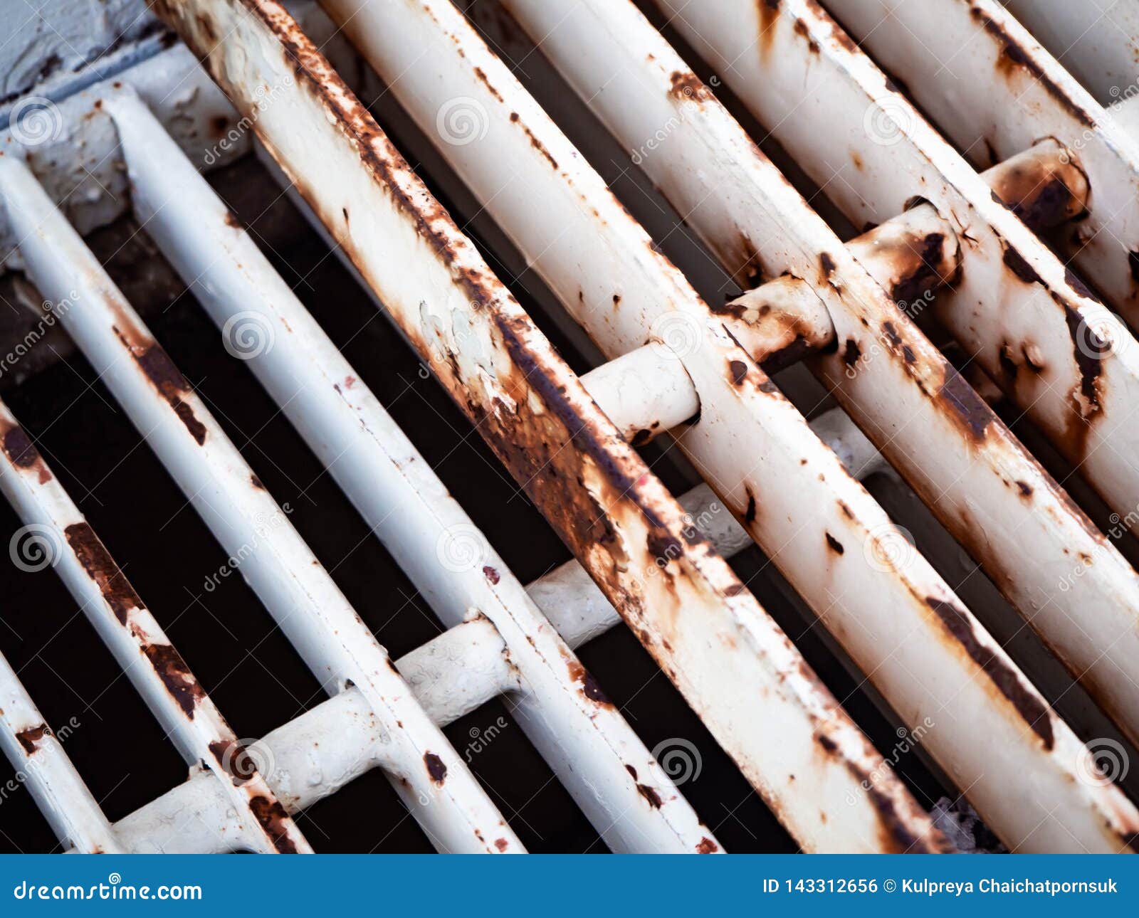 Rusted Steel on Pipe on the Building Stock Photo - Image of finance ...